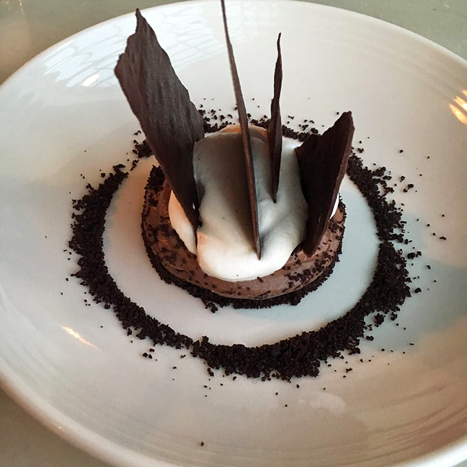 Chocolate cream pie that doesn't just satisfy your sweet tooth &ndash; it throws a party for it, complete with architectural chocolate shards.