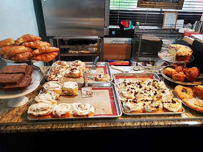 Cinnamon rolls so tempting, they make "roll" sound like a four-letter word. Resistance is futile, just give in to the gooey goodness.