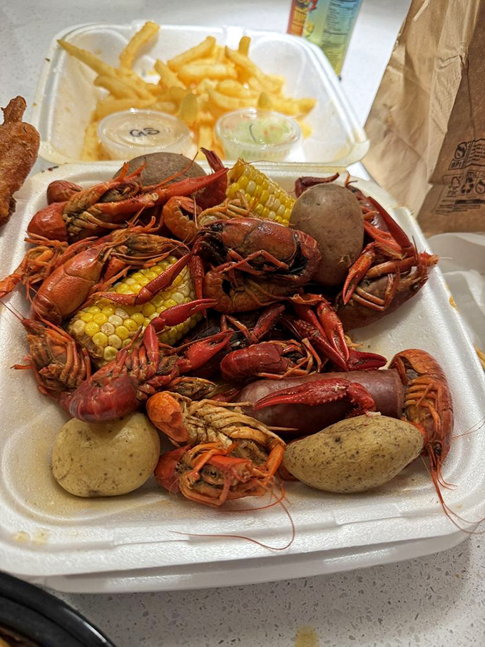Dive in and get messy! This crawfish boil is a delicious adventure that will leave you with tasty memories and spice-stained fingers.