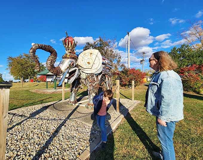 Visitors of all ages find joy in this quirky creation, proving that great art speaks to everyone, regardless of how weird it might be.