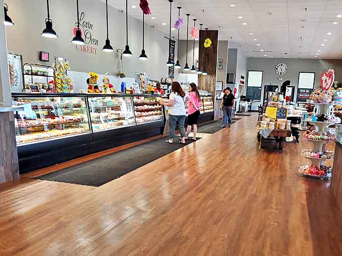 The universal expression of people contemplating life's most important decisions, which pastry to choose first.