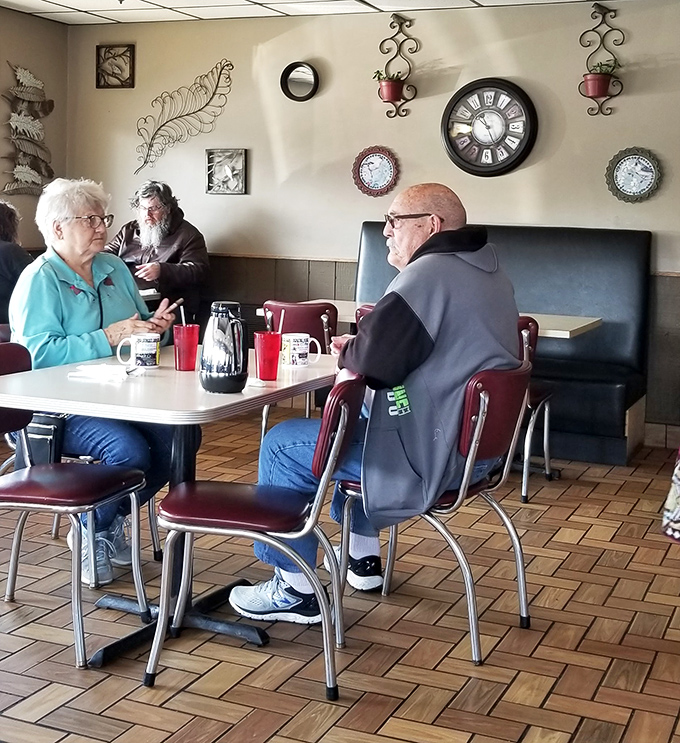 Decor that wasn't chosen by a designer but accumulated through years of genuine small-town life.