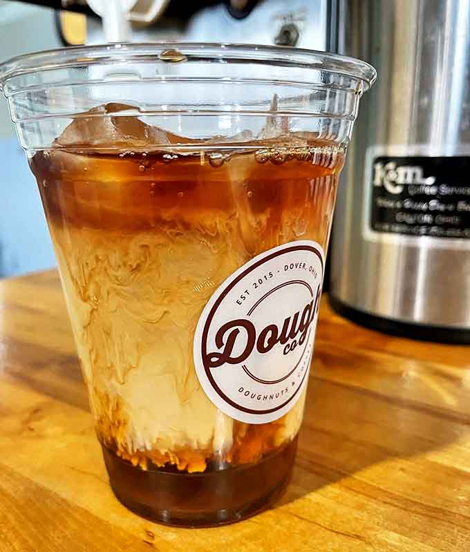 The perfect partner in crime for your donut adventure, cold, smooth, and ready to cut through all that glorious sweetness.