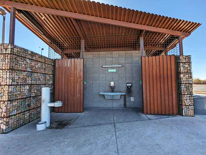 Even the restroom facilities are thoughtfully designed, proving that every detail of this park received careful attention and planning.