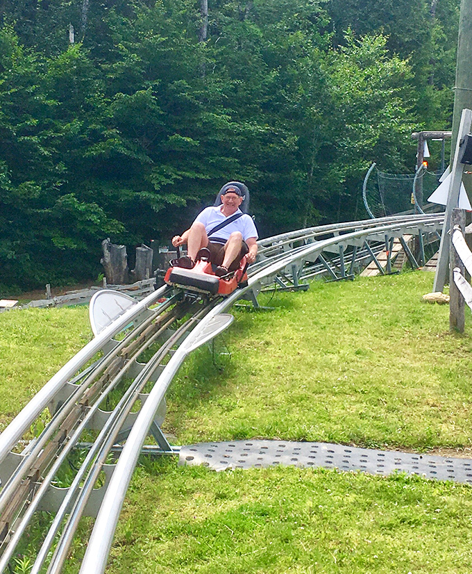 That moment when you've found the perfect balance between speed and control, and the mountain becomes your personal playground.