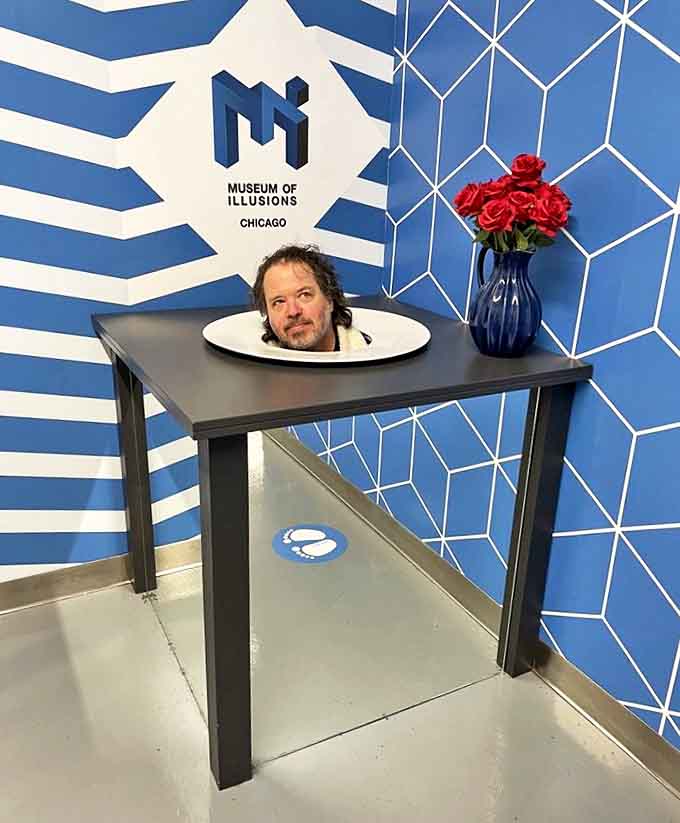 The Head on a Platter illusion offers a macabre dining experience without the inconvenience of actual decapitation. Dinner conversation has never been so surreal!