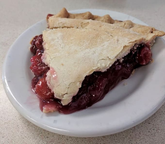 Lattice-topped pie that makes saving room for dessert not just advisable but absolutely mandatory for any serious diner.