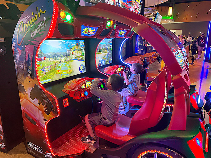 Buckle up, buttercup! These pint-sized racers are burning rubber in a virtual world where speed limits are just a suggestion.