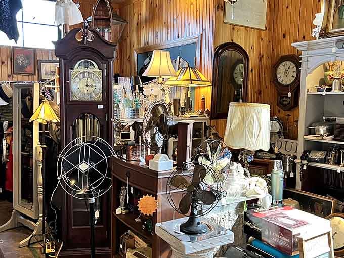 Vintage electric fans stand ready to cool down any space while adding that perfect touch of retro industrial charm to your decor.