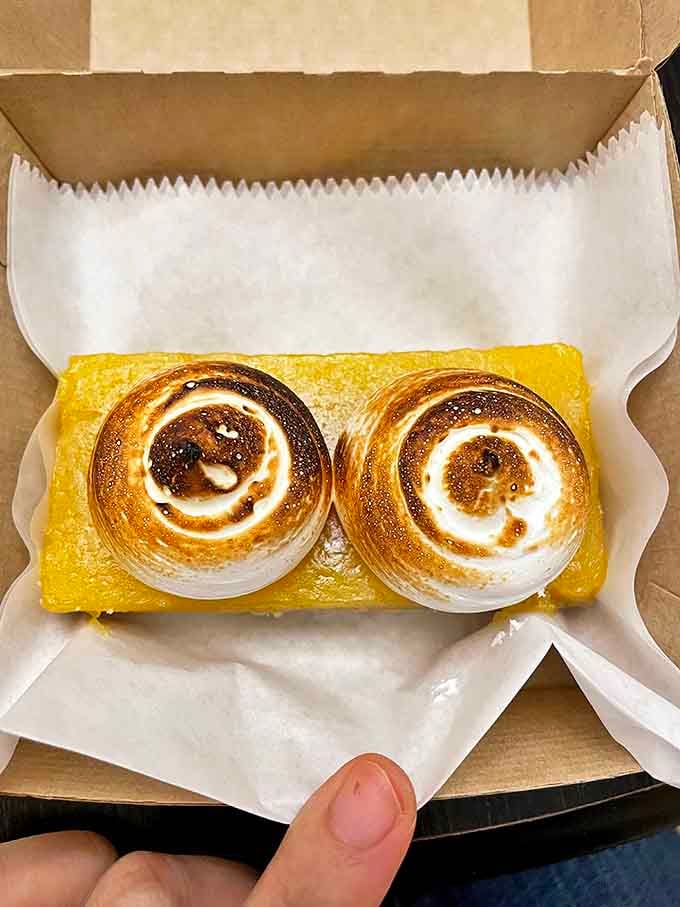 Sunshine in dessert form &ndash; a lemon bar crowned with perfectly torched meringue peaks offers the ideal balance of sweet and tart.