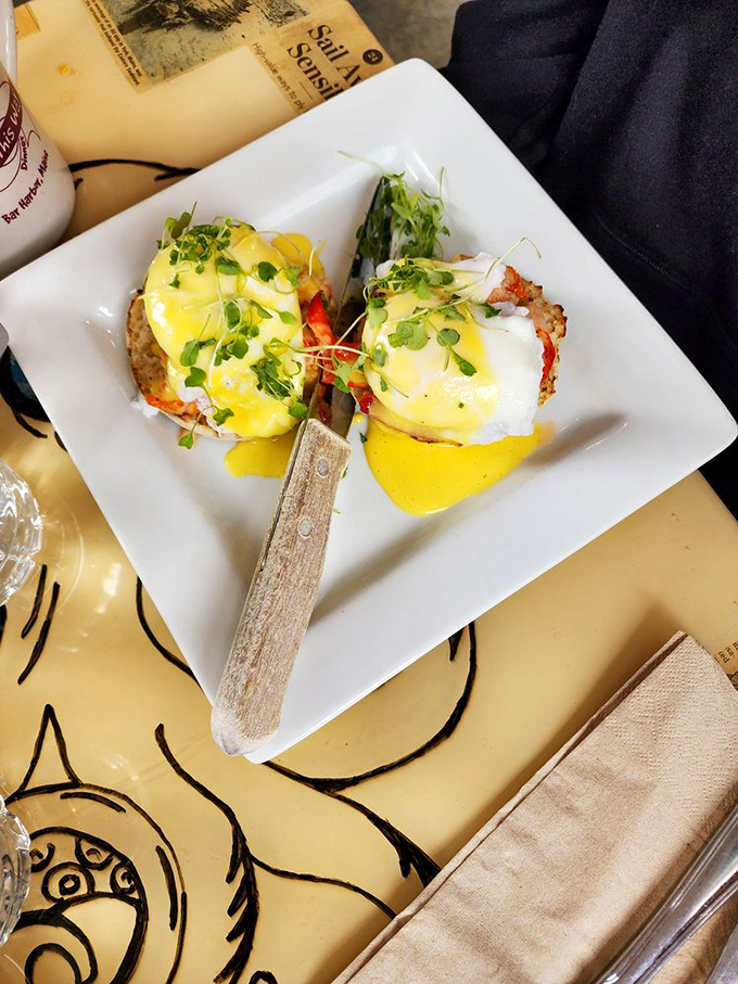 Eggs Benedict got a Maine makeover, and boy, is it looking fine! Lobster for breakfast? Yes, please!