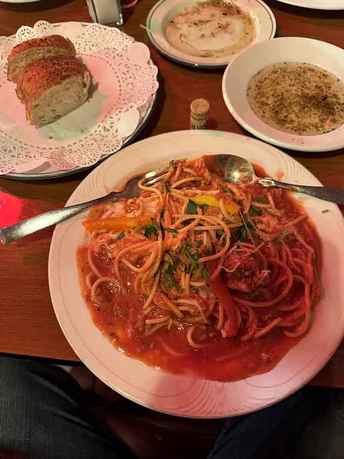 The Napolitana brings the heat with Italian sausage and peppers, proving that sometimes you need a little spice in your life.