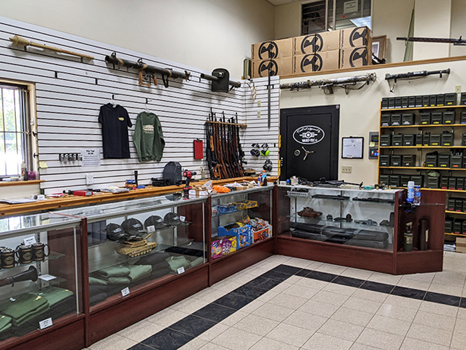 Tactical shopping: The pro shop offers memorabilia for those who want to take home more than just muddy clothes and adrenaline memories.