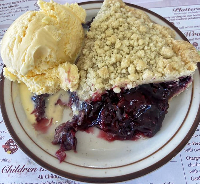 Pie with ice cream represents the kind of life decision you'll never regret, especially when the crust is this good.