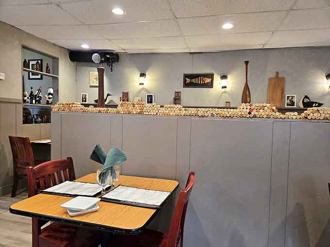 The dining area's nautical touches and comfortable booths create an inviting space where locals and visitors become fast friends over great food.