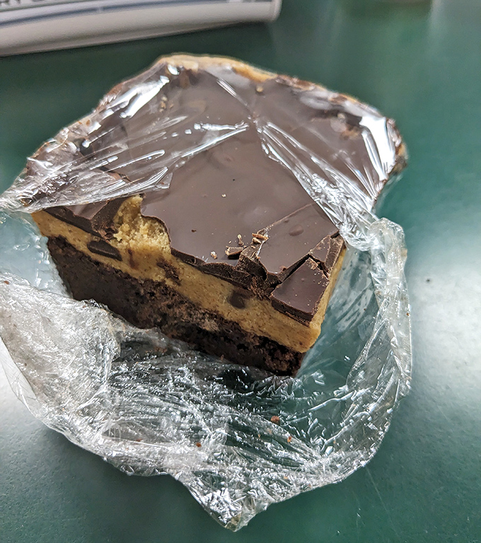 Peanut Butter Brownie: Chocolate and peanut butter's perfect marriage in dessert form. One bite and you'll understand why willpower doesn't stand a chance here.