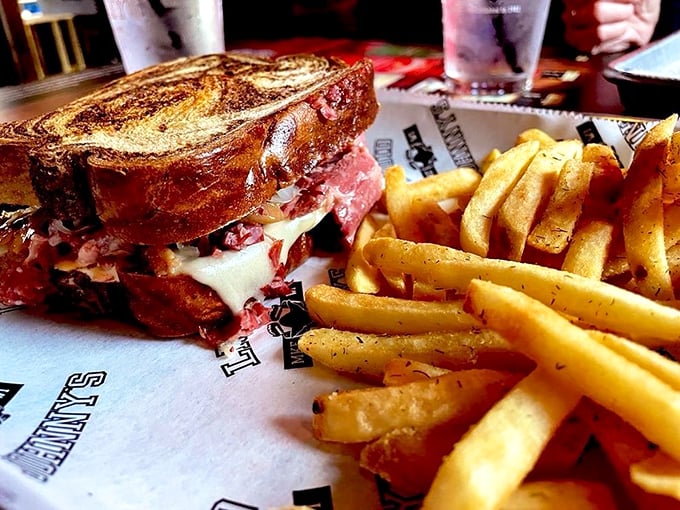 Meet the Reuben, a skyscraper of savory delights. It's a balancing act of flavors that'll have you wondering why you ever ate anything else.