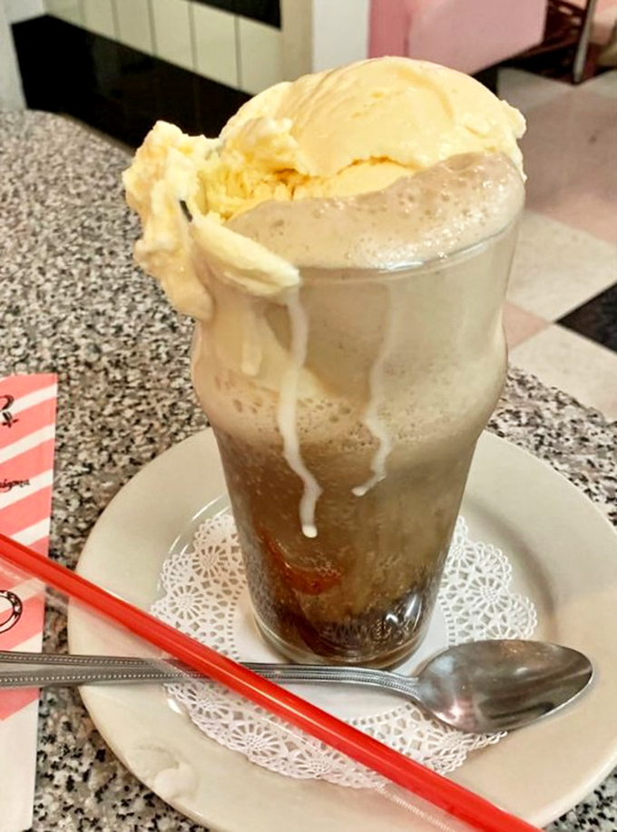 Root beer float &ndash; where fizzy meets creamy in that magical foam that's neither liquid nor solid but something wonderfully in between.