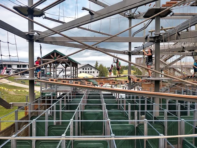 A maze of ropes, platforms and challenges awaits, with each obstacle offering a unique test of balance and nerve.
