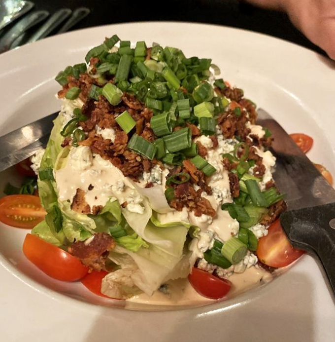 Not just rabbit food &ndash; this wedge salad with blue cheese, bacon, and cherry tomatoes proves vegetables can be both virtuous and indulgent.