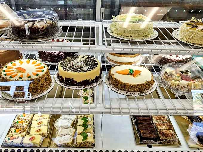 The cake selection at Servatii isn't just impressive &ndash; it's the kind that makes special occasions actually special.