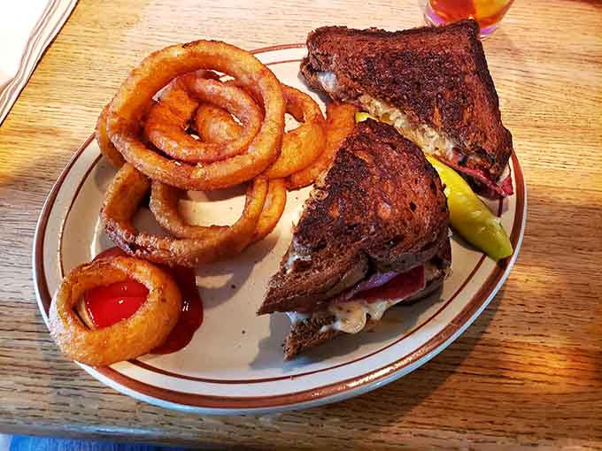 A grilled cheese sandwich elevated with quality ingredients, reminding us that childhood favorites never really go out of style.