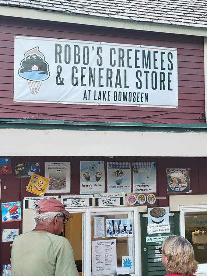Locals and visitors alike line up at the ordering window, where summer memories are served with a side of lakeside views.