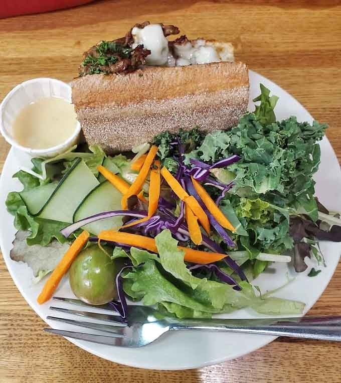 That steak sandwich and fresh salad combo proves Superior Creamery isn't playing around when it comes to real food either.