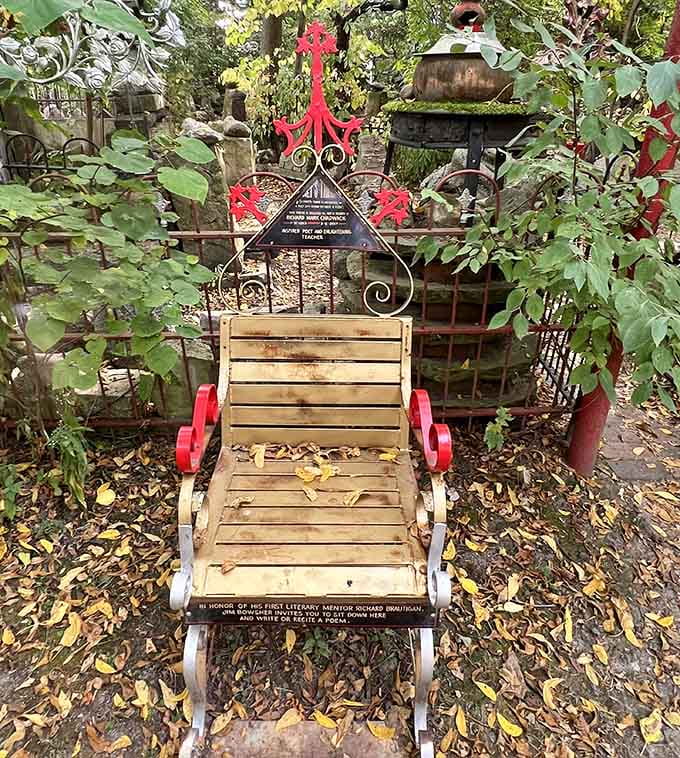 This chair invites contemplation about the first execution by electric chair, because nothing says "have a seat" quite like memorializing capital punishment history.