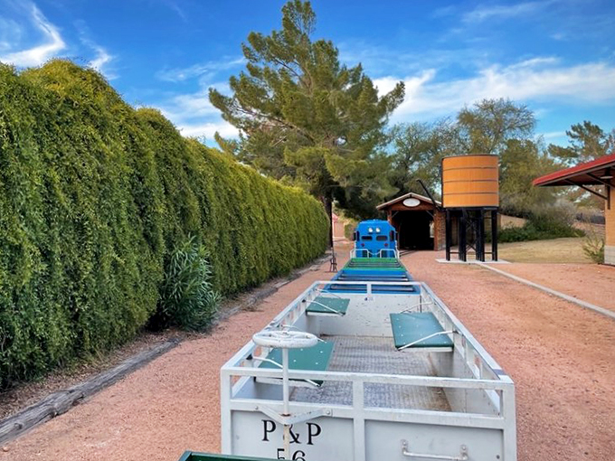 Choo-choo-choose your own adventure! This pint-sized passenger train proves good things really do come in small packages.