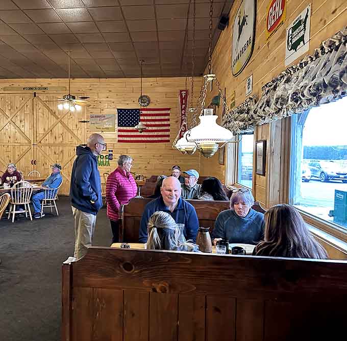 Real people enjoying real food in a real restaurant, proving authenticity still exists in modern dining.