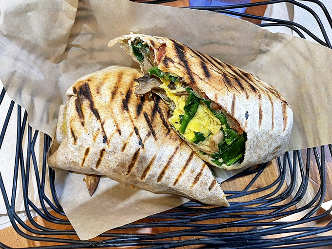 Grilled to perfection: This veggie wrap packs a rainbow of flavors and textures that would satisfy even the most dedicated carnivore.