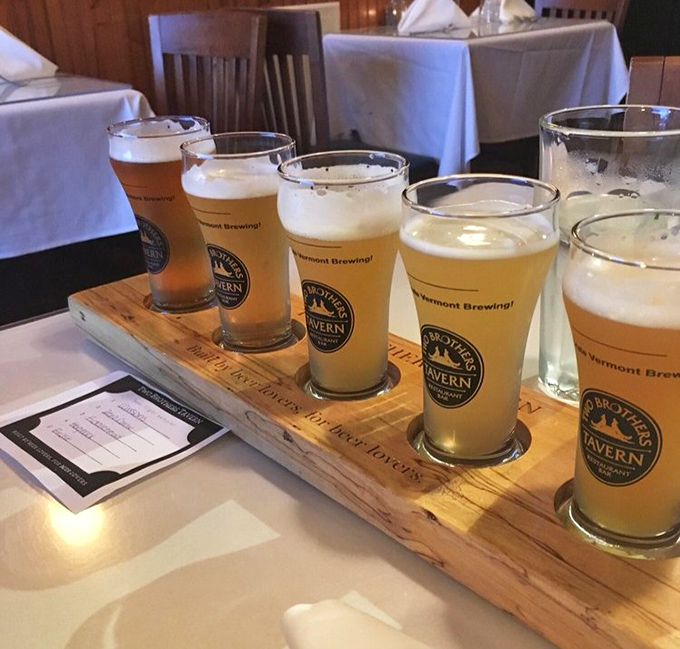 Vermont's world-class brewing scene shines in this flight of local craft beers, each telling a story of Green Mountain ingenuity.