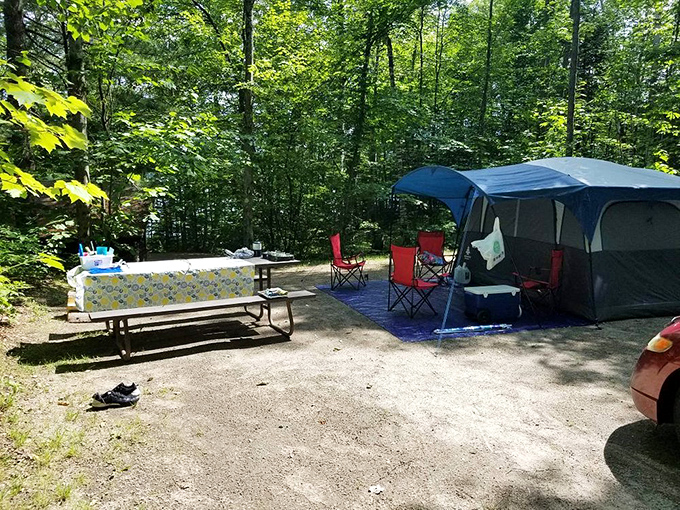 Home sweet temporary home: Brighton's campsites offer the perfect balance of wilderness immersion with just enough civilization to keep things comfortable.