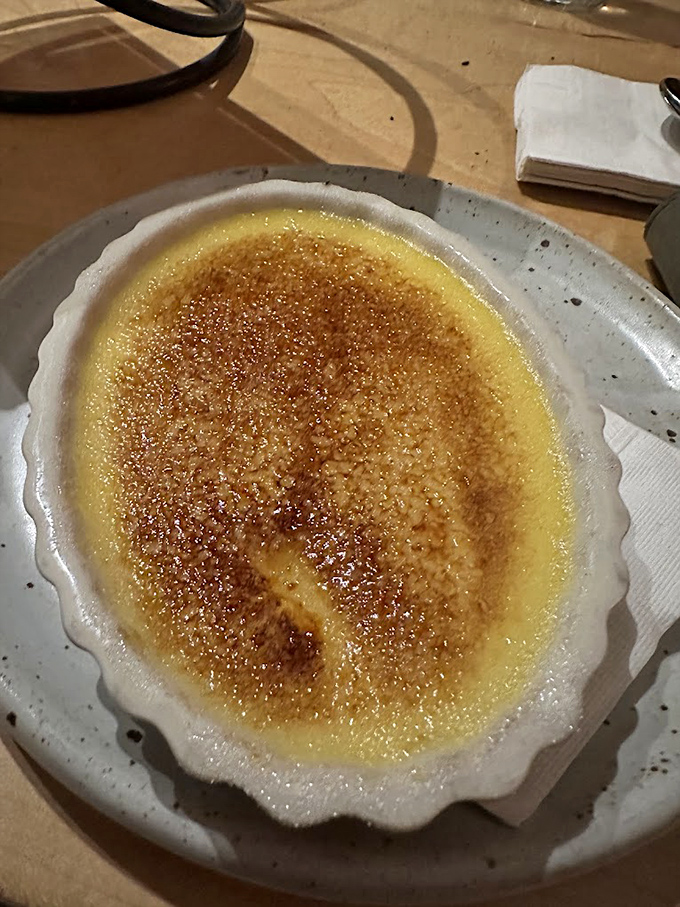 Cr&egrave;me br&ucirc;l&eacute;e with a perfectly torched top that makes that satisfying "crack" sound&mdash;nature's most perfect dessert percussion instrument.