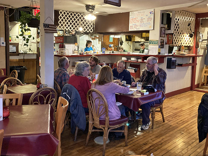 The true measure of a neighborhood gem: tables filled with locals engaged in the serious business of enjoying a proper Italian meal.