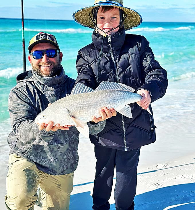 Creating memories that outweigh any trophy &ndash; surf fishing becomes a family affair on these pristine shores.