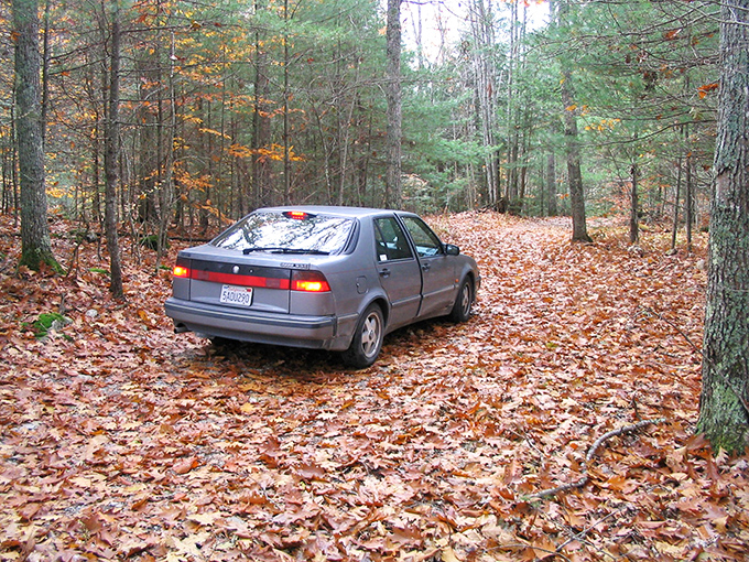 Maine's forests in fall look like Mother Nature spilled her paint box &ndash; this leaf-covered road leads to pure seasonal bliss.