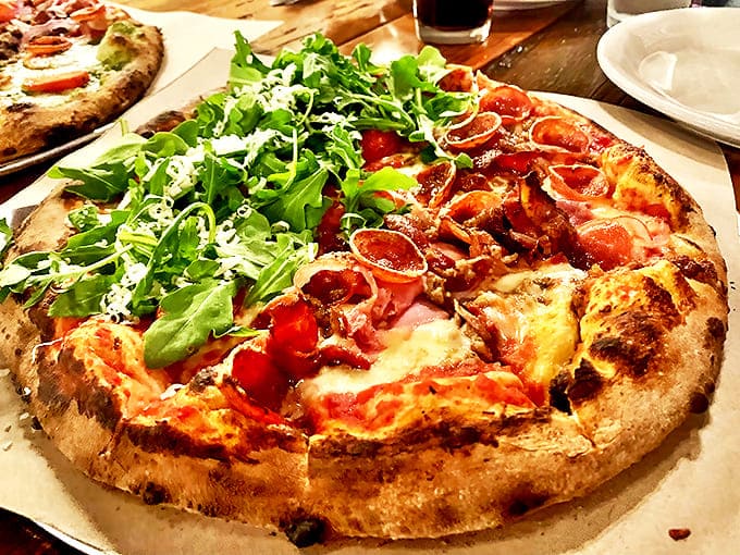 Half-and-half pizza: Can't decide? Don't! This split personality pie lets you enjoy two distinct flavor experiences without committing to just one. Decision anxiety, solved.