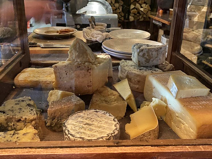 A cheese display that would make a Frenchman weep with joy – Vermont's dairy excellence on proud, delicious display.