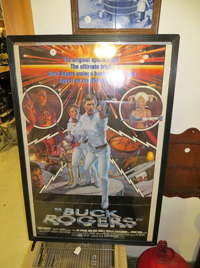 Blast from the past! Buck Rogers is ready to defend your wall from the perils of boring decor. The 25th century never looked so retro.