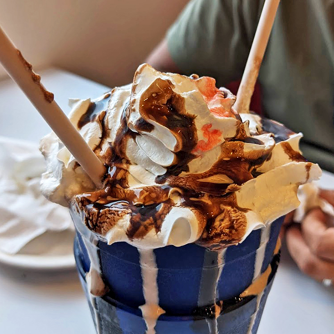 Holy cow! This milkshake isn't just thick&mdash;it's got more curves than Marilyn Monroe and twice the charm.