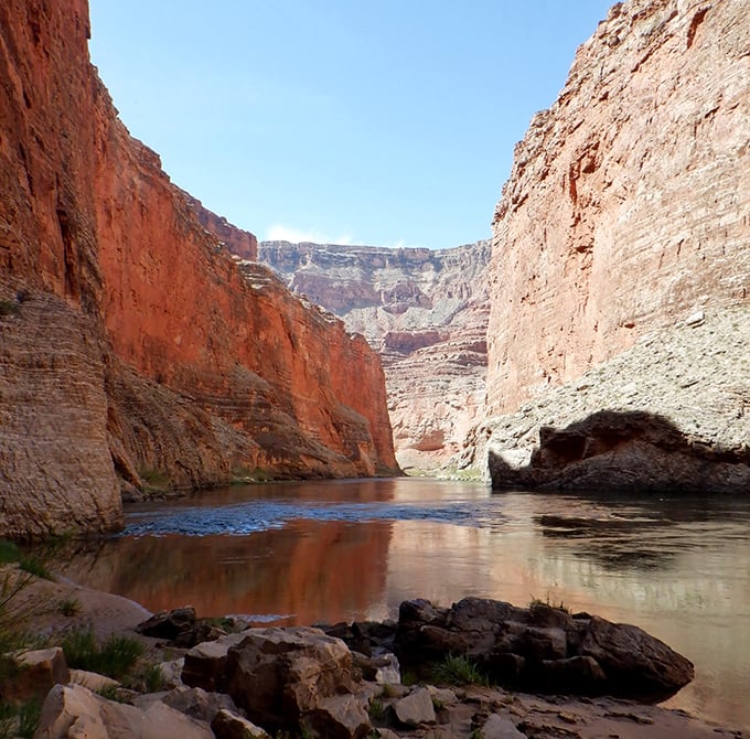 Mother Nature's masterpiece! The Colorado cuts through towering walls with the patience of an artist who has all the time in the world.