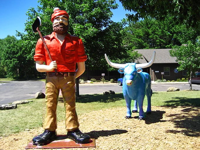 Timber! These larger-than-life legends are a cut above the rest. Paul and Babe prove that in Wisconsin, even the tall tales stand tall.