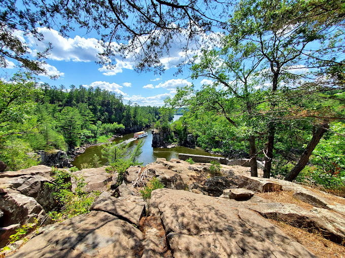 Dramatic river gorge meets geological playground. It's like Mother Nature decided to play sculptor after binge-watching too much HGTV.