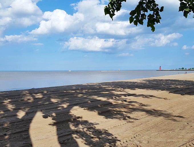 Where industrial chic meets natural beauty. Don't forget to strike a pose by the iconic red lighthouse!