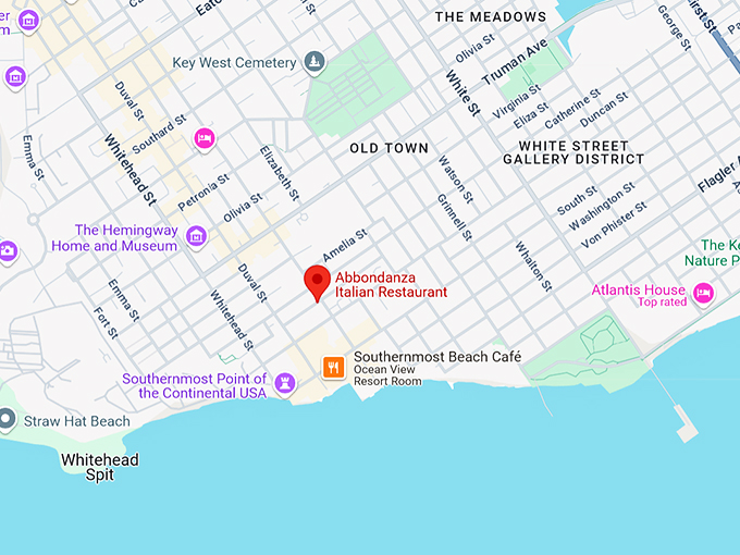 abbondanza italian restaurant 10 map