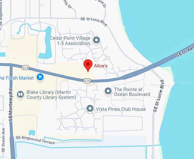 alice's family restaurant 10 map