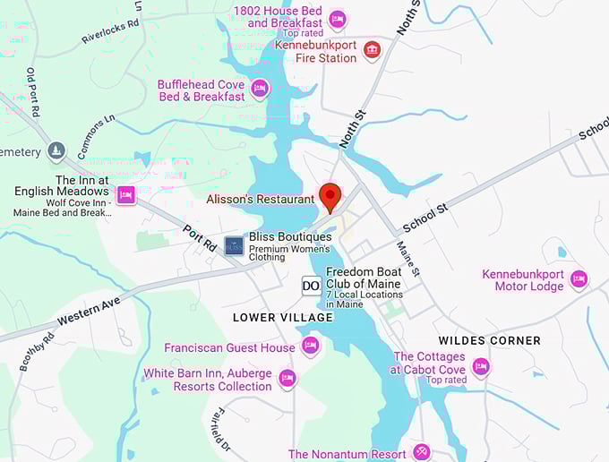 alisson's restaurant map