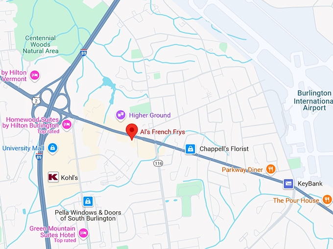 al's french frys map